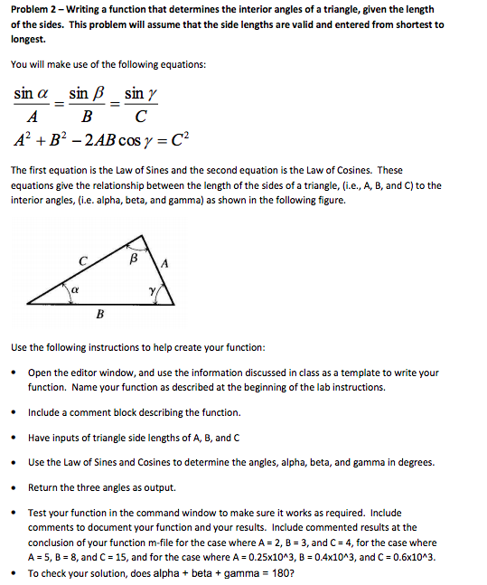 Solved Problem 2-Writing a function that determines the | Chegg.com