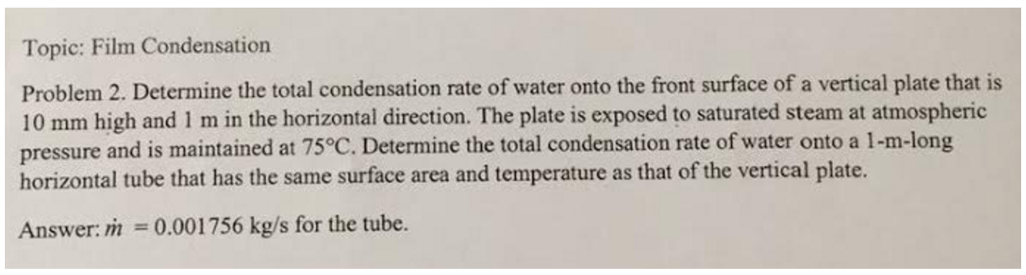 Determine the total condensation rate of water onto | Chegg.com