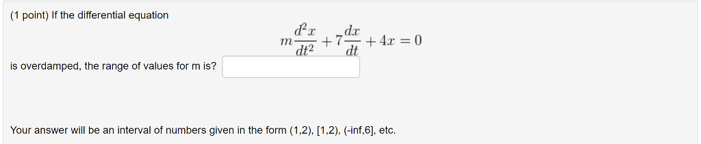 Solved 1 point) Find a particular solution to 4t 6.5e | Chegg.com