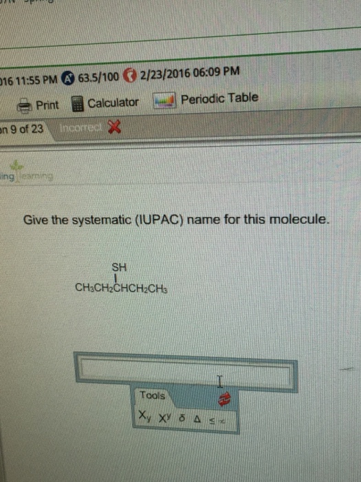 Solved Give the systematic (IUPAC) name for this molecule. | Chegg.com