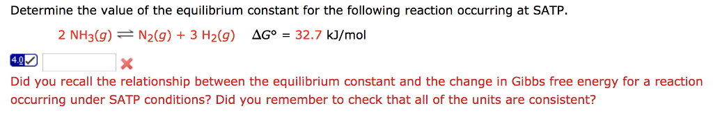 Solved Determine the value of the equilibrium constant for | Chegg.com