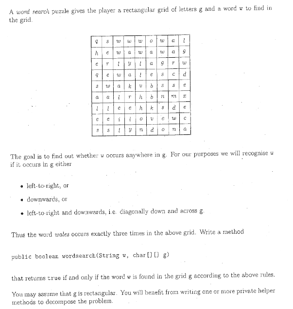 Solved A word search puzzle gives the player a rectangular | Chegg.com