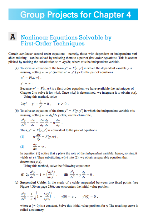 Solved Certain nonlinear second-order equations namely, | Chegg.com
