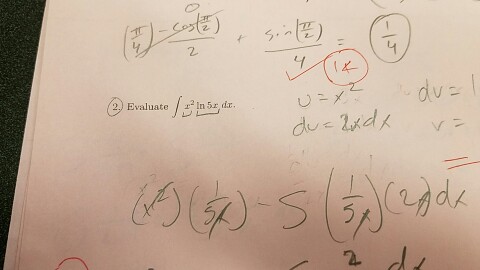 Solved Evaluate integral x^2 ln 5x dx. | Chegg.com