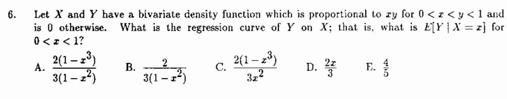 Solved 6 Let X And Y Have A Bivariate Density Function