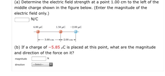 Solved Determine the electric field strength at a point 1.00 | Chegg.com Solved Determine the electric field strength at a point 1.00 | Chegg.com