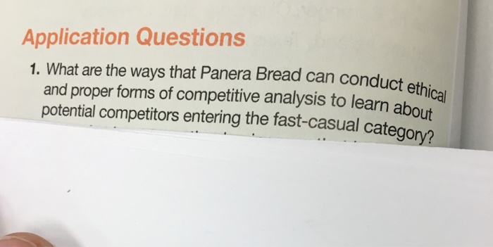 Solved What are the ways that Panera Bread can conduct | Chegg.com
