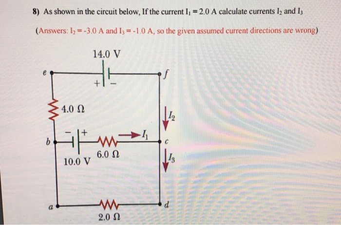 Solved As shown in the circuit below, If the current l_1 = | Chegg.com