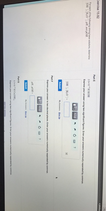 Solved For each of the following strong base solutions, | Chegg.com