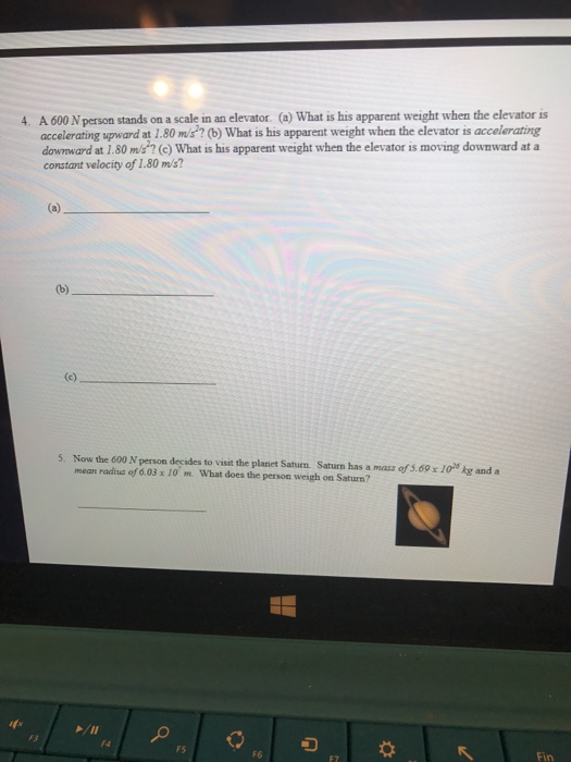 Solved A 600 N person stands on a scale in an elevator. (a) | Chegg.com