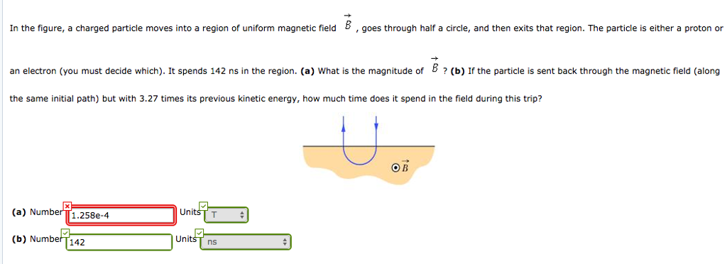 Solved In the figure, a charged particle moves into a region | Chegg.com