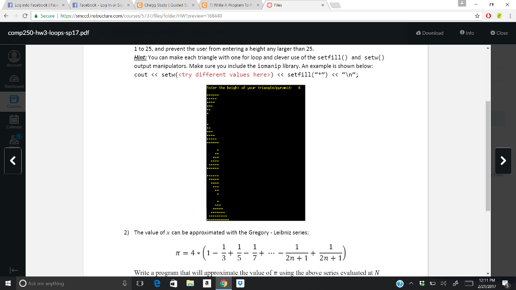 Solved 1) Write a program to produce all four triangles and | Chegg.com