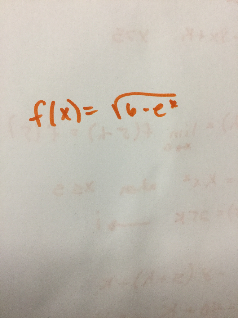 Solved f(x) = Squareroot 6 - e^x | Chegg.com