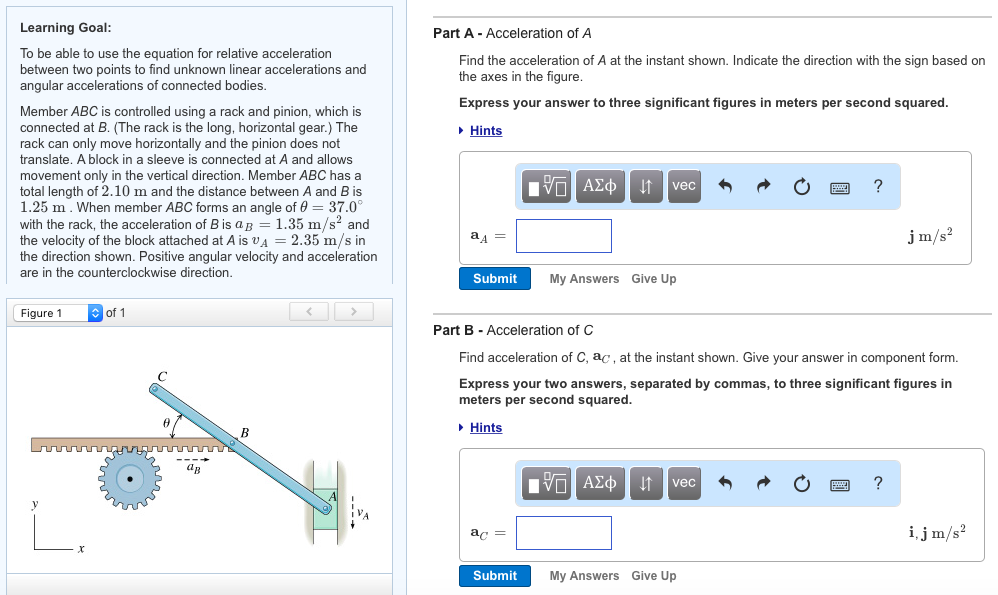 Solved Learning Goal Part A -Acceleration of A To be able to | Chegg.com