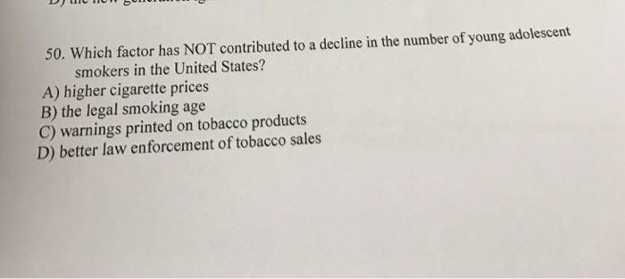 Solved Which factor has NOT contributed to a decline in the | Chegg.com