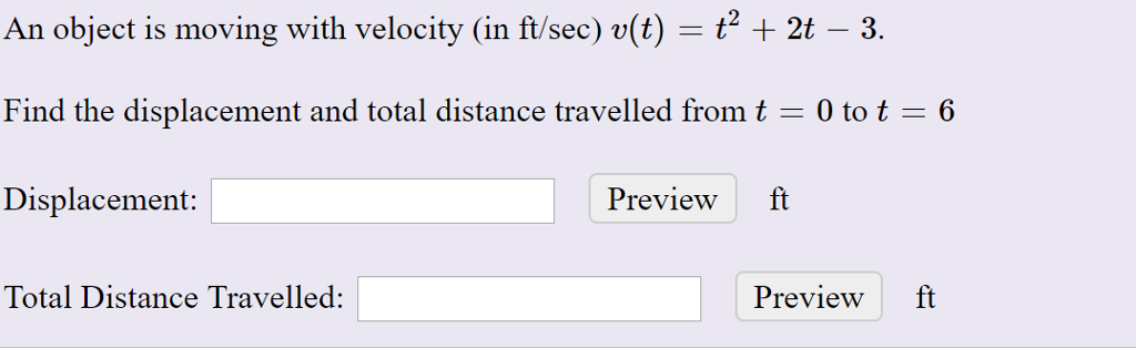 Solved An Object Is Moving With Velocity In Ft Sec V T T2