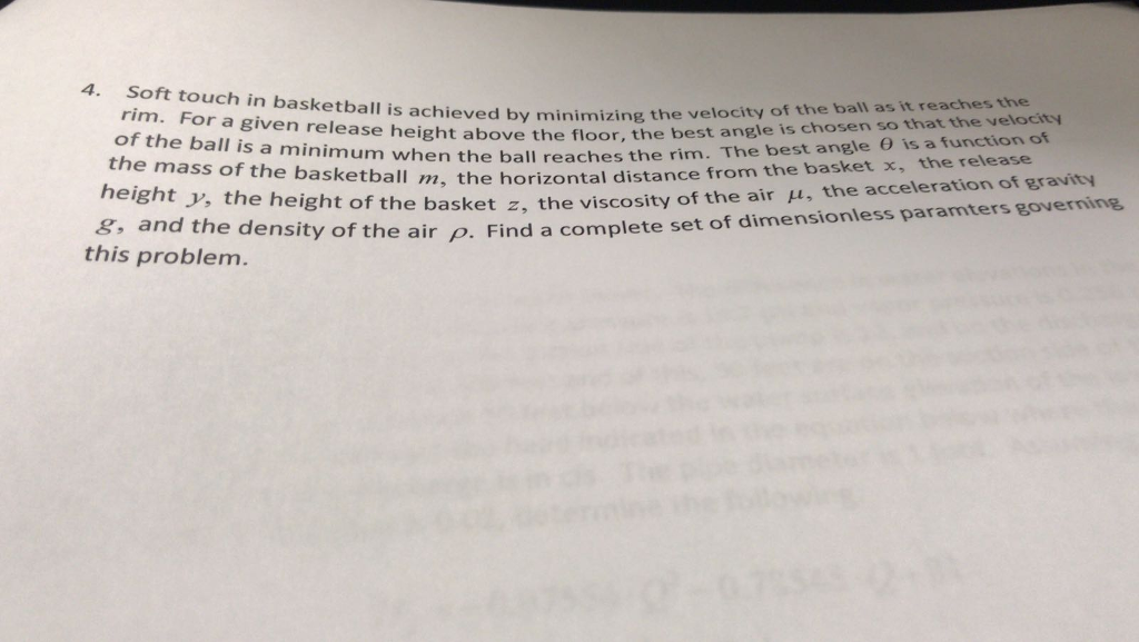 Solved 4. Soft touch in basketball is achieved by minimizing | Chegg.com