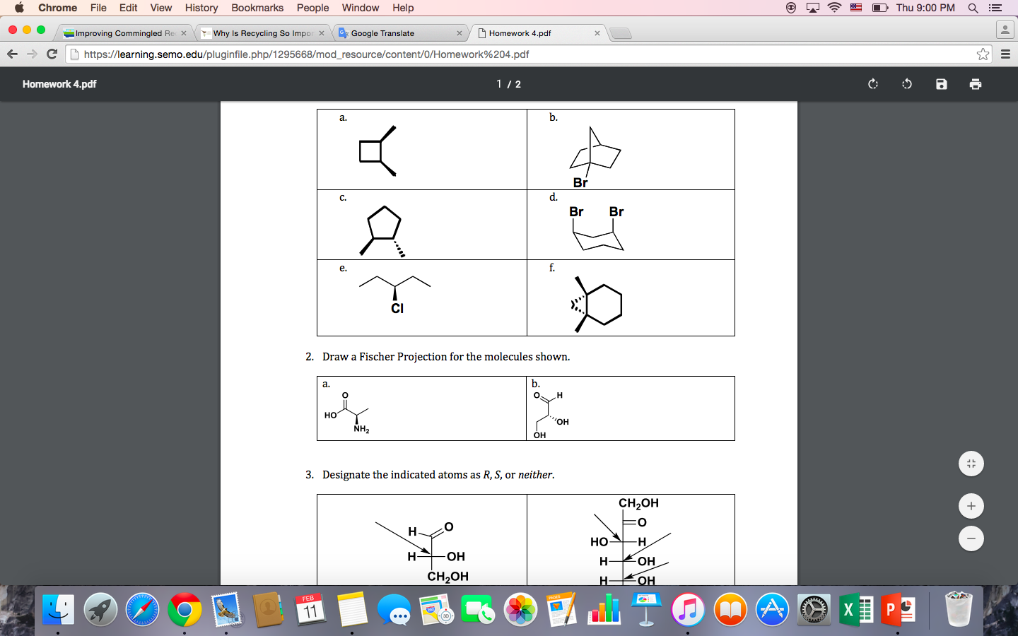 Solved Draw a Fischer Projection for the molecules shown. | Chegg.com