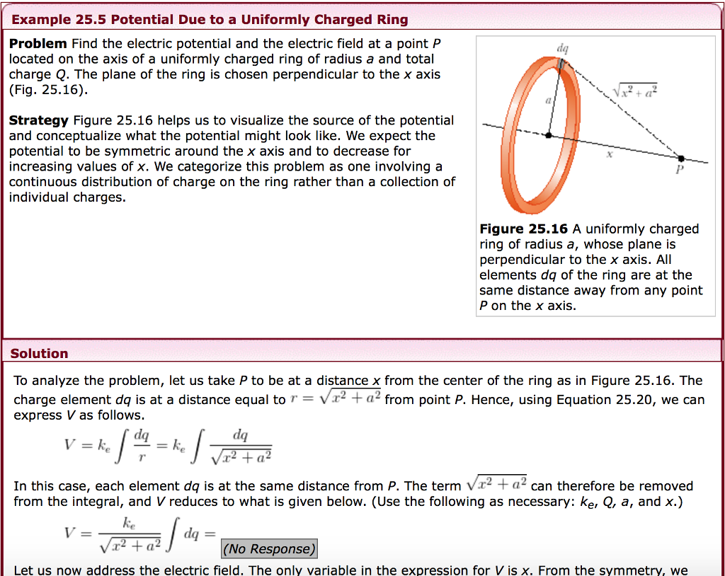 Solved Find the electric potential and the electric field at | Chegg.com