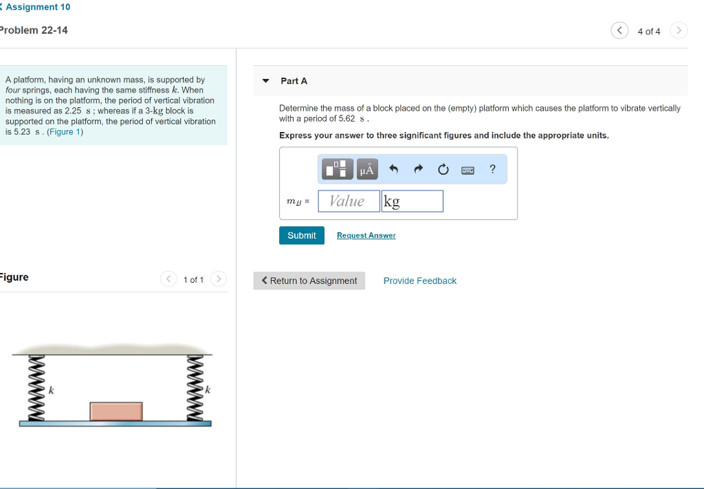 Solved Assignment 10 roblem 22-14 4 of4 A platform, having | Chegg.com