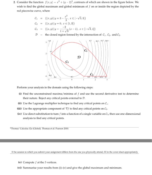 Solved Consider the function f(x, y) - x^2 + (y - 2)^2. | Chegg.com