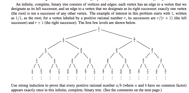 Solved An infinite, complete, binary tree consists of | Chegg.com