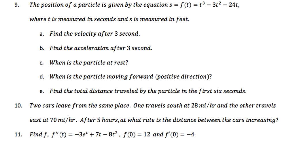 Solved The position of a particle is given by the equation s | Chegg.com