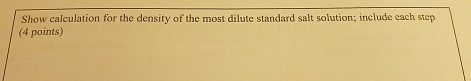 Solved Determining Salt Concentration Using Two Methods (20 | Chegg.com