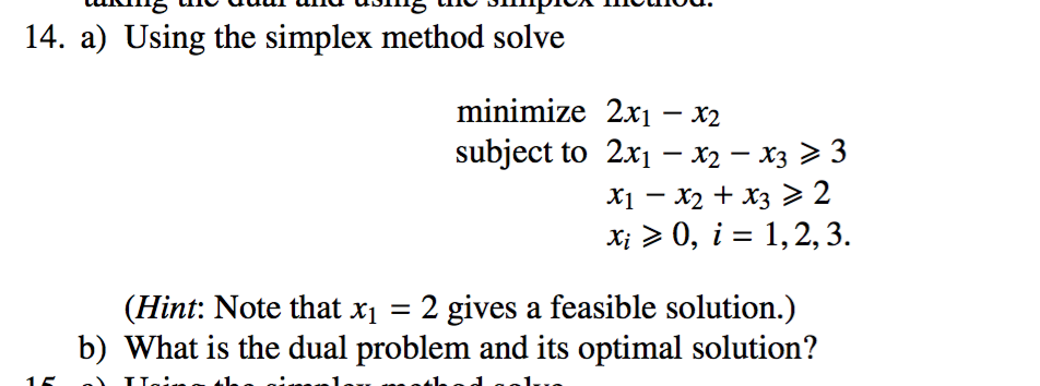Solved Using the simplex method solve minimize 2x_1 - x_2 | Chegg.com