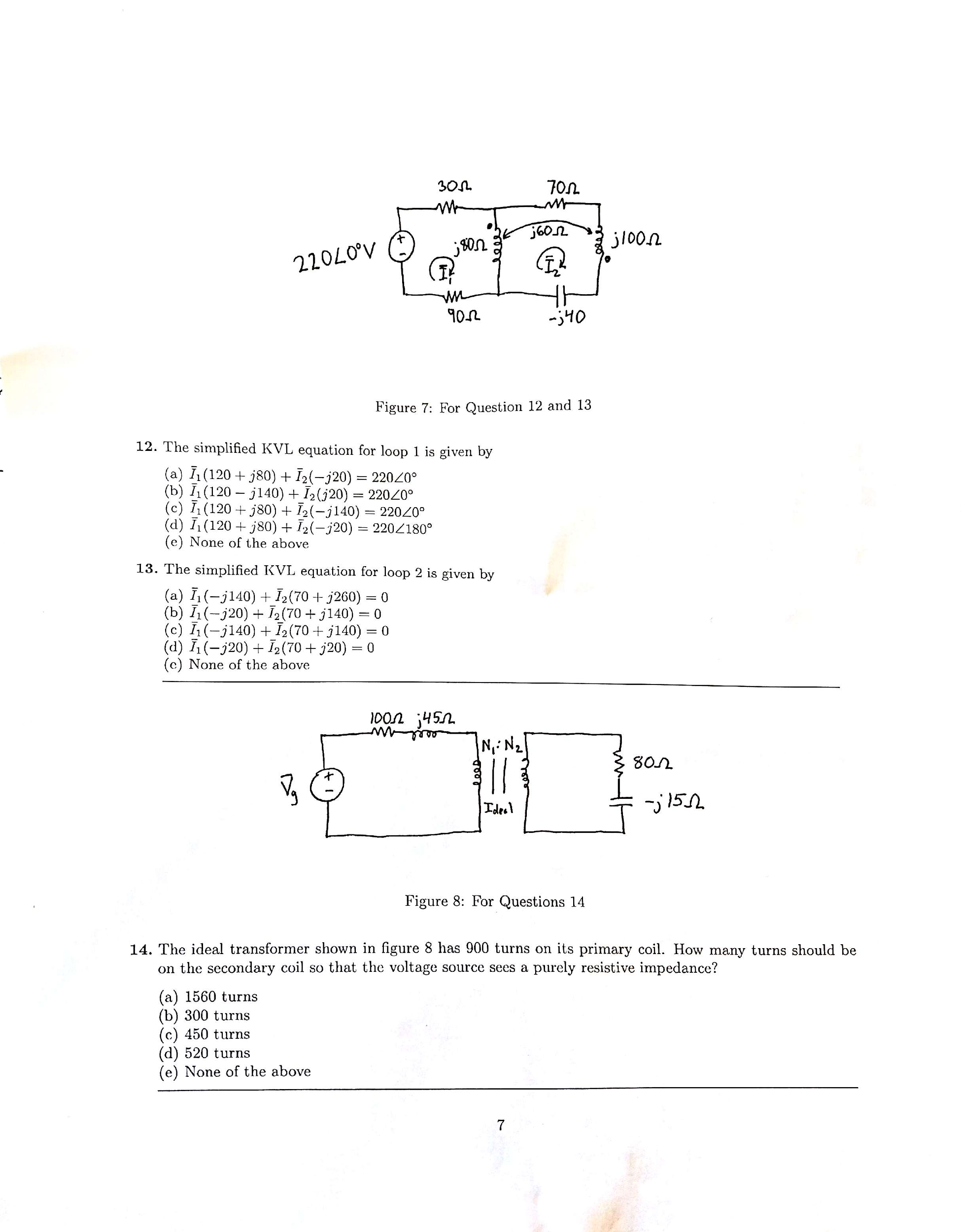 Solved The simplified KVL equation for loop 1 is given by | Chegg.com