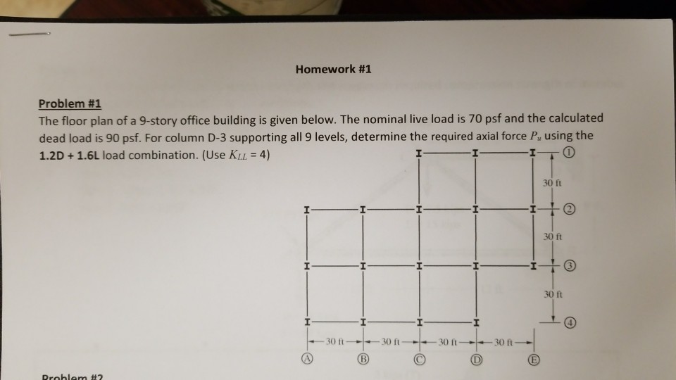 Solved Homework #1 Problem #1 The floor plan of a 9-story | Chegg.com