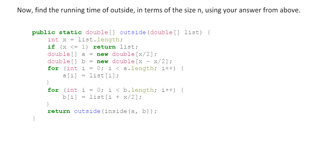 Solved 6. Given the following algorithms below, give a | Chegg.com