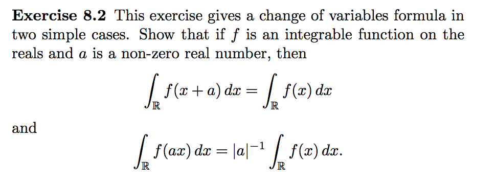 Solved This exercise gives a change of variables formula in | Chegg.com