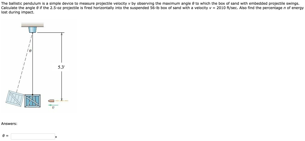 Solved The ballistic pendulum is a simple device to measure | Chegg.com