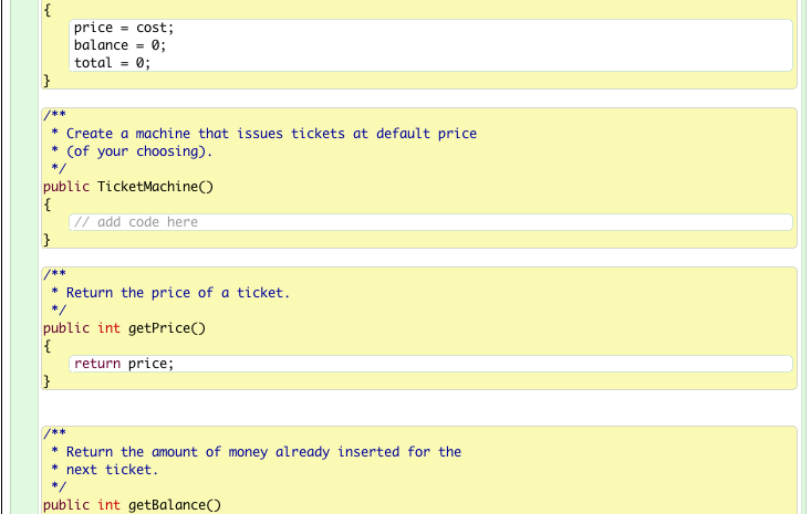 Solved Add code for a new method, setPrice, with the | Chegg.com