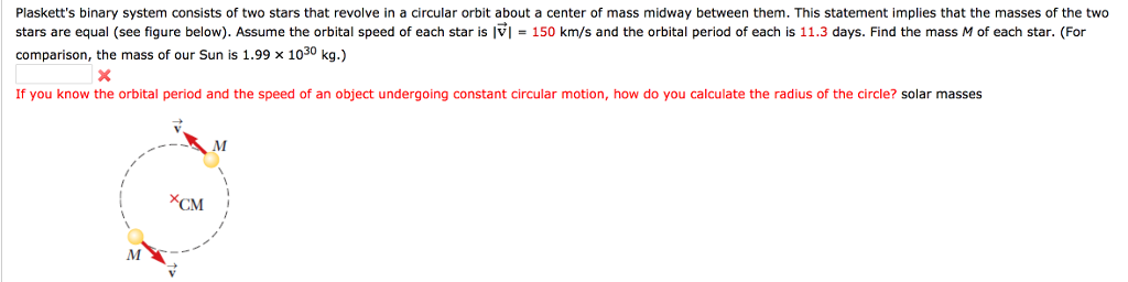 Solved Plaskett's binary system consists of two stars that | Chegg.com
