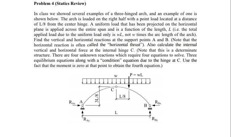 Solved Problem 4 (Statics Review) In class we showed several | Chegg.com