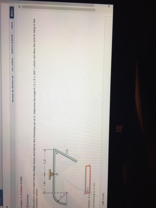 Solved The uniform wire is bent into the shape shown and | Chegg.com