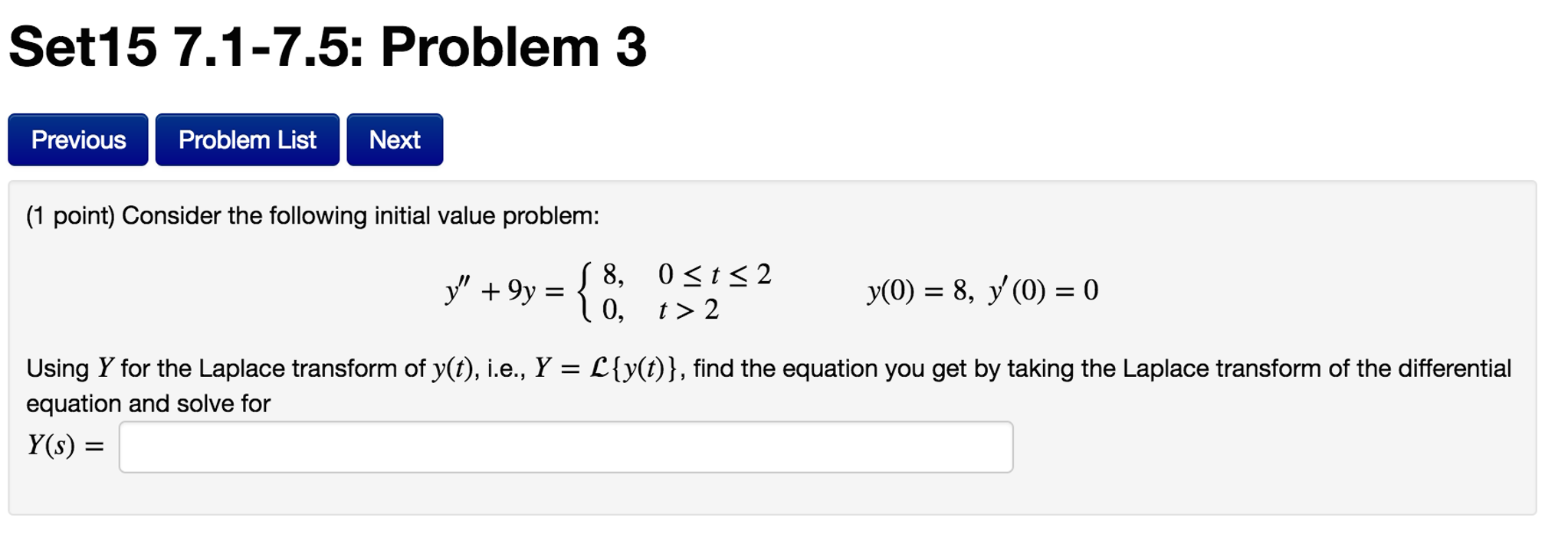 Solved Consider The Following Initial Value Problem Y