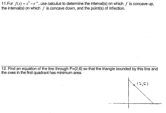 Solved For f(x) = x2 -e-x, use calculus to determine the | Chegg.com