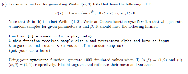 Solved Problem 3: The Inverse Transformation Method A | Chegg.com