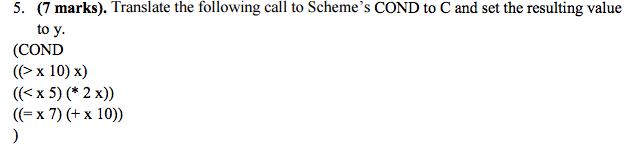 Solved 5. (7 marks). Translate the following call to | Chegg.com