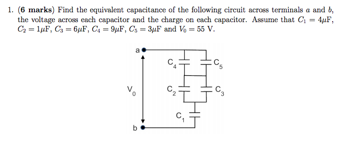 Solved: Find The Equivalent Capacitance Of The Following C... | Chegg.com