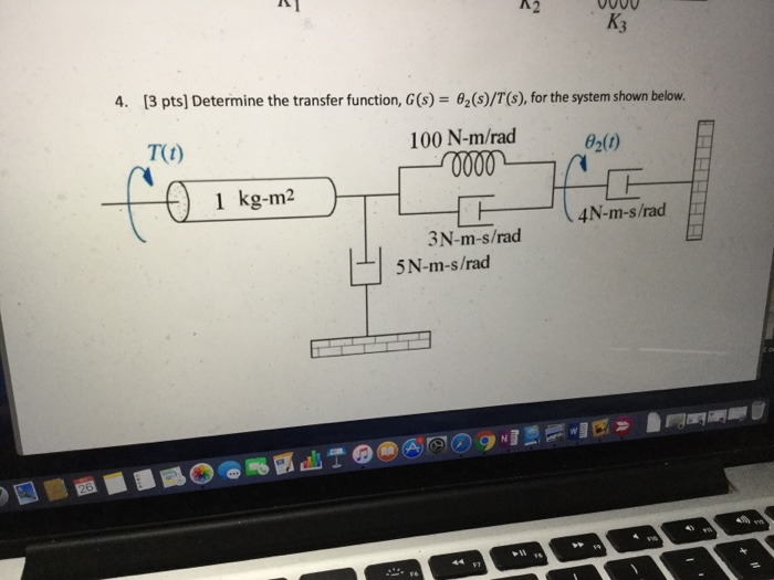 Solved Determine the transfer function, G(s) = theta_2 | Chegg.com