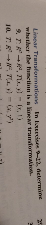 Solved Linear Transformations In Exercises 9-22, determine | Chegg.com