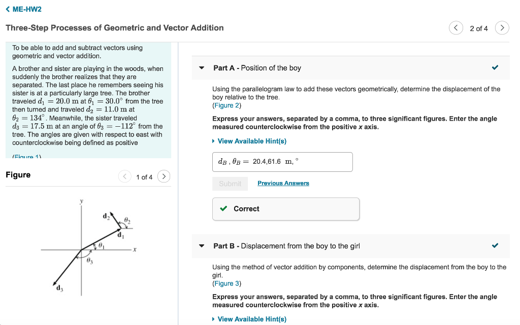 Solved くME-HW2 Three-Step Processes of Geometric and Vector | Chegg.com