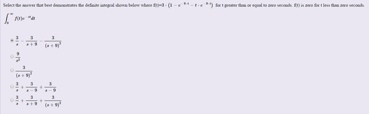 Solved Select the answer that best demonstrates the definite | Chegg.com