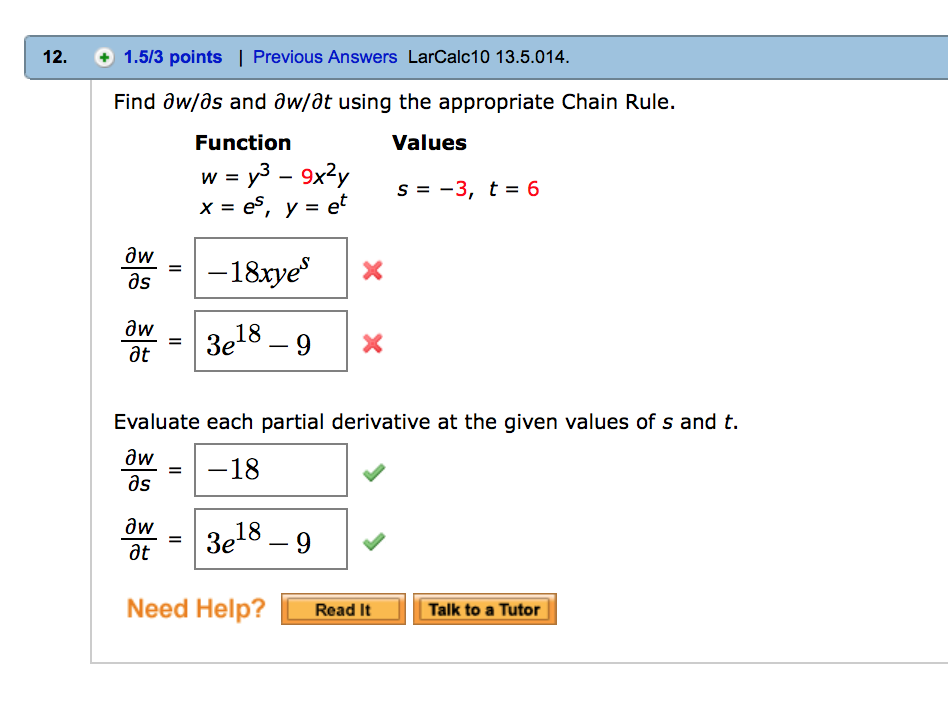 Solved 12. +1.5/3 points | Previous Answers LarCalc10 | Chegg.com