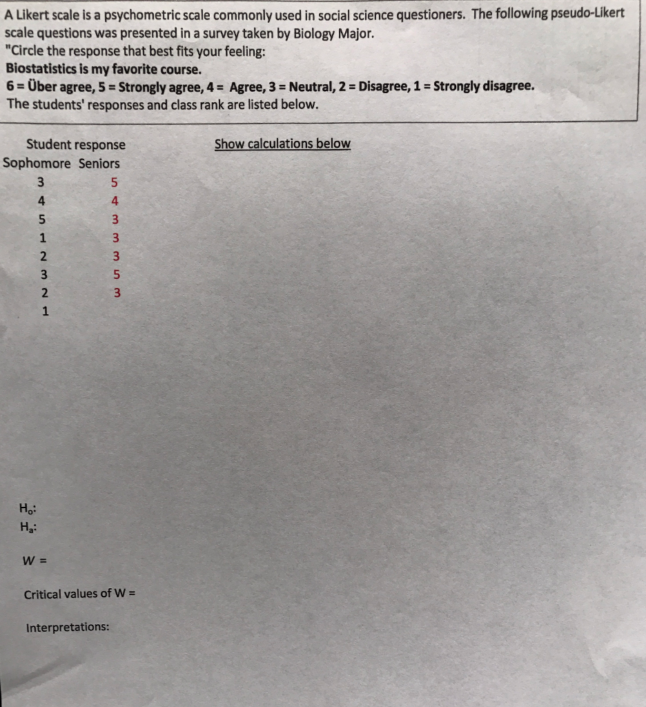 A Likert scale is a psychometric scale commonly used | Chegg.com