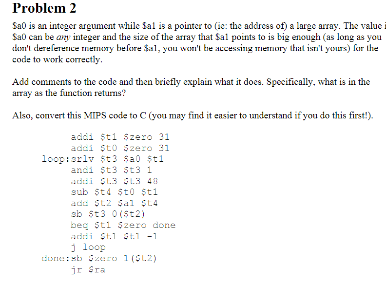 Solved A0 Is An Integer Argument While A1 Is A Pointer To 